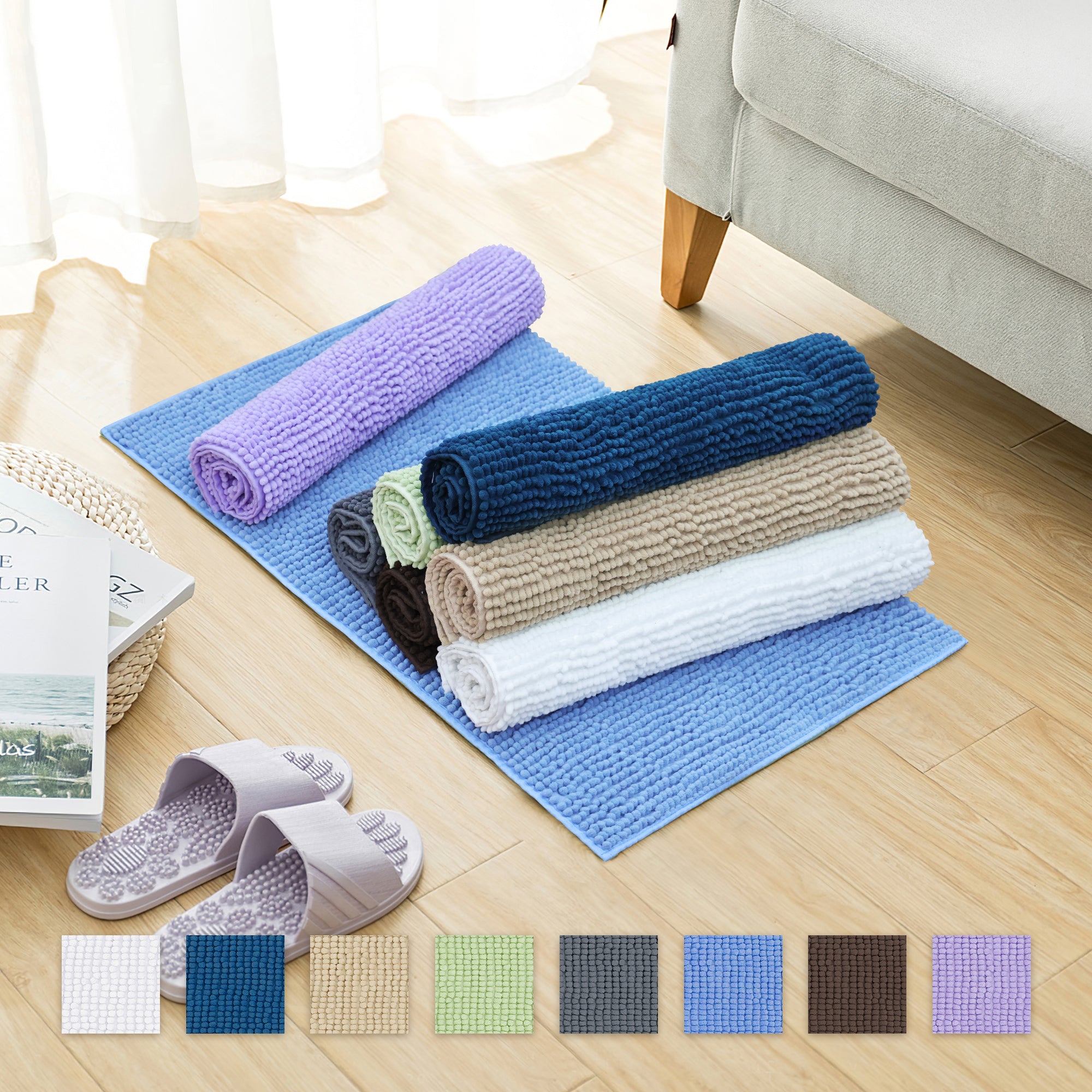 1200GSM Chenille Luxury Bath Mat | LINENOVA