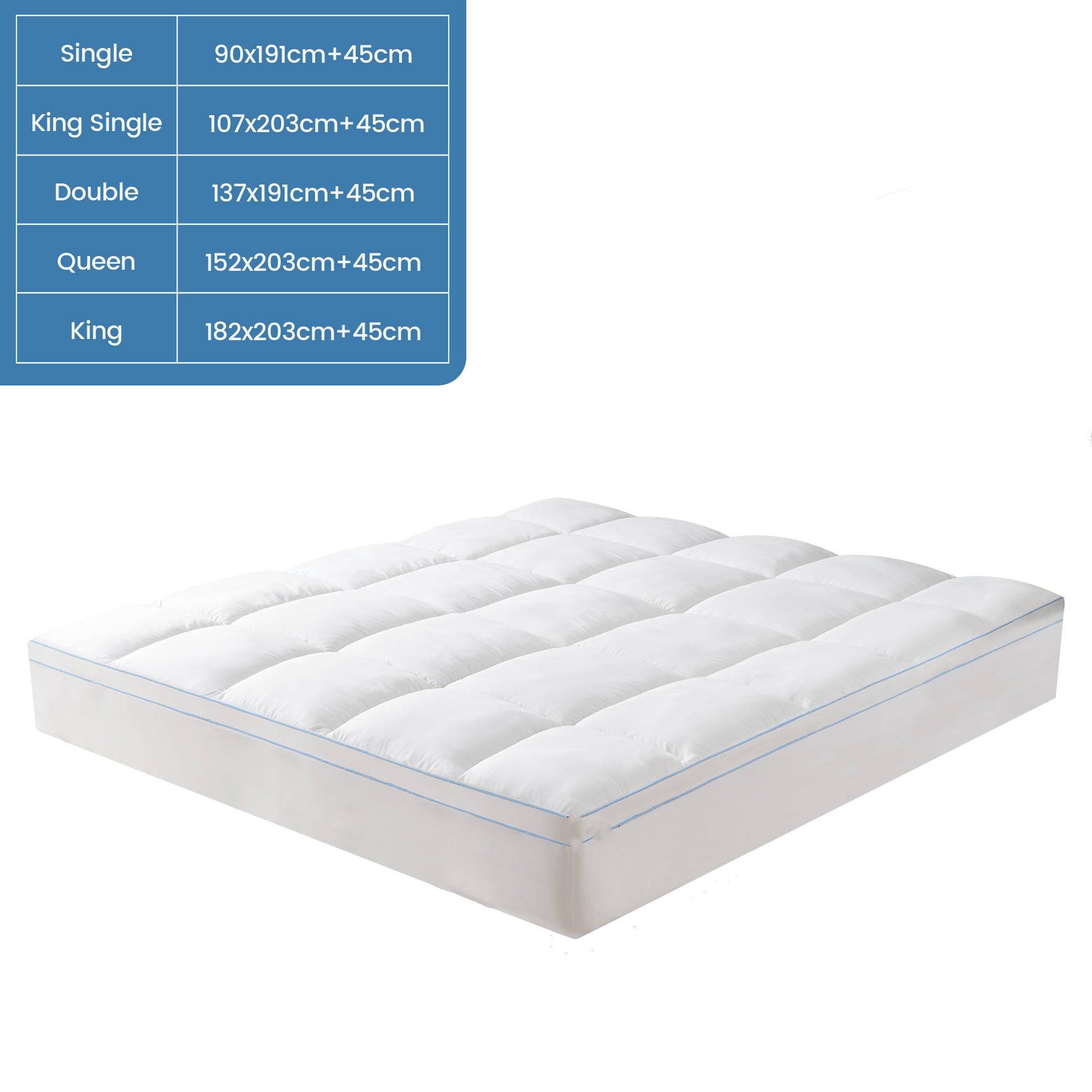 LINENOVA Luxury Bamboo Mattress Topper Thickness 5cm All Size